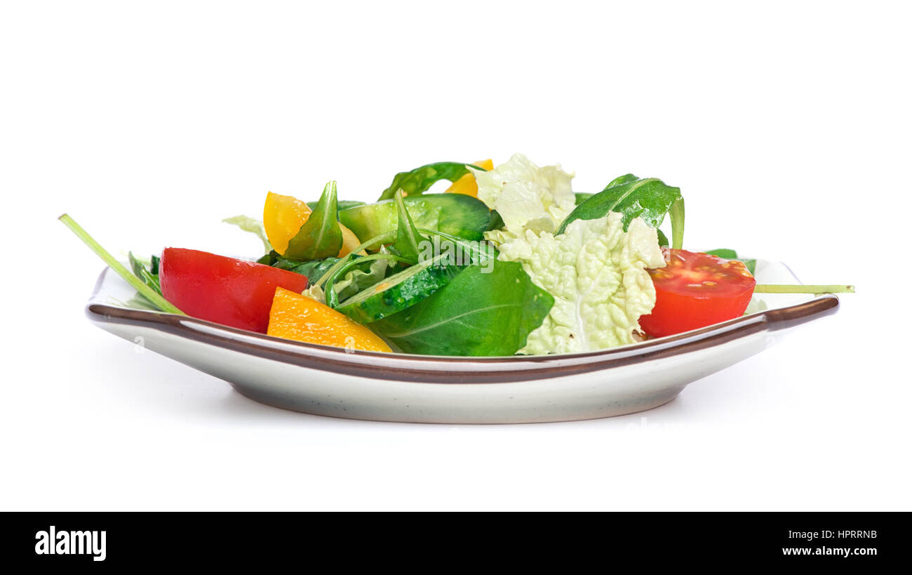 salad with vegetables isolated on white background Stock Photo - Alamy