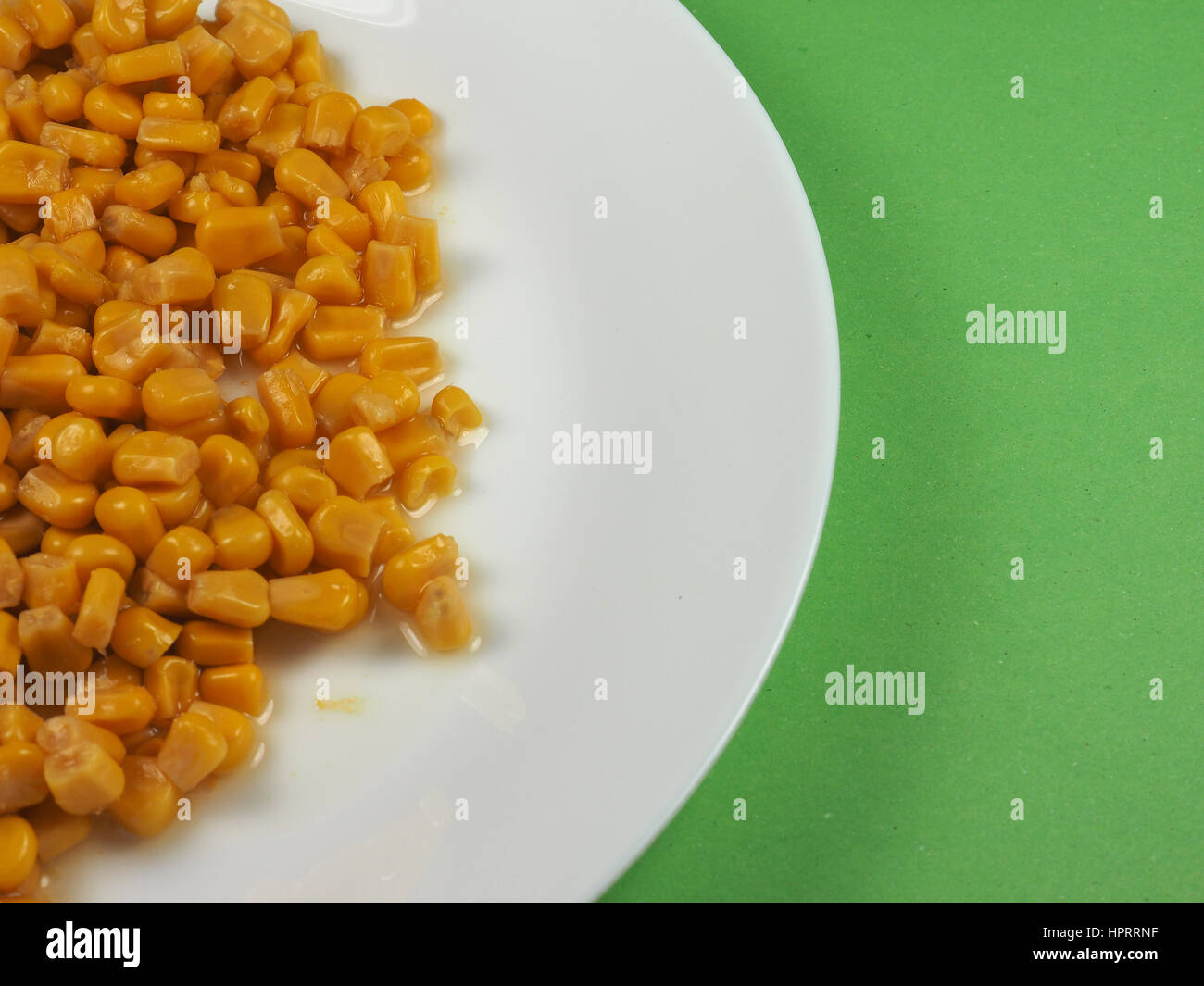 maize corn food in a white dish Stock Photo - Alamy