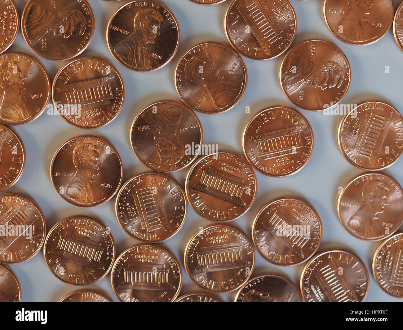 One Cent Dollar coins money (USD), currency of United States Stock ...