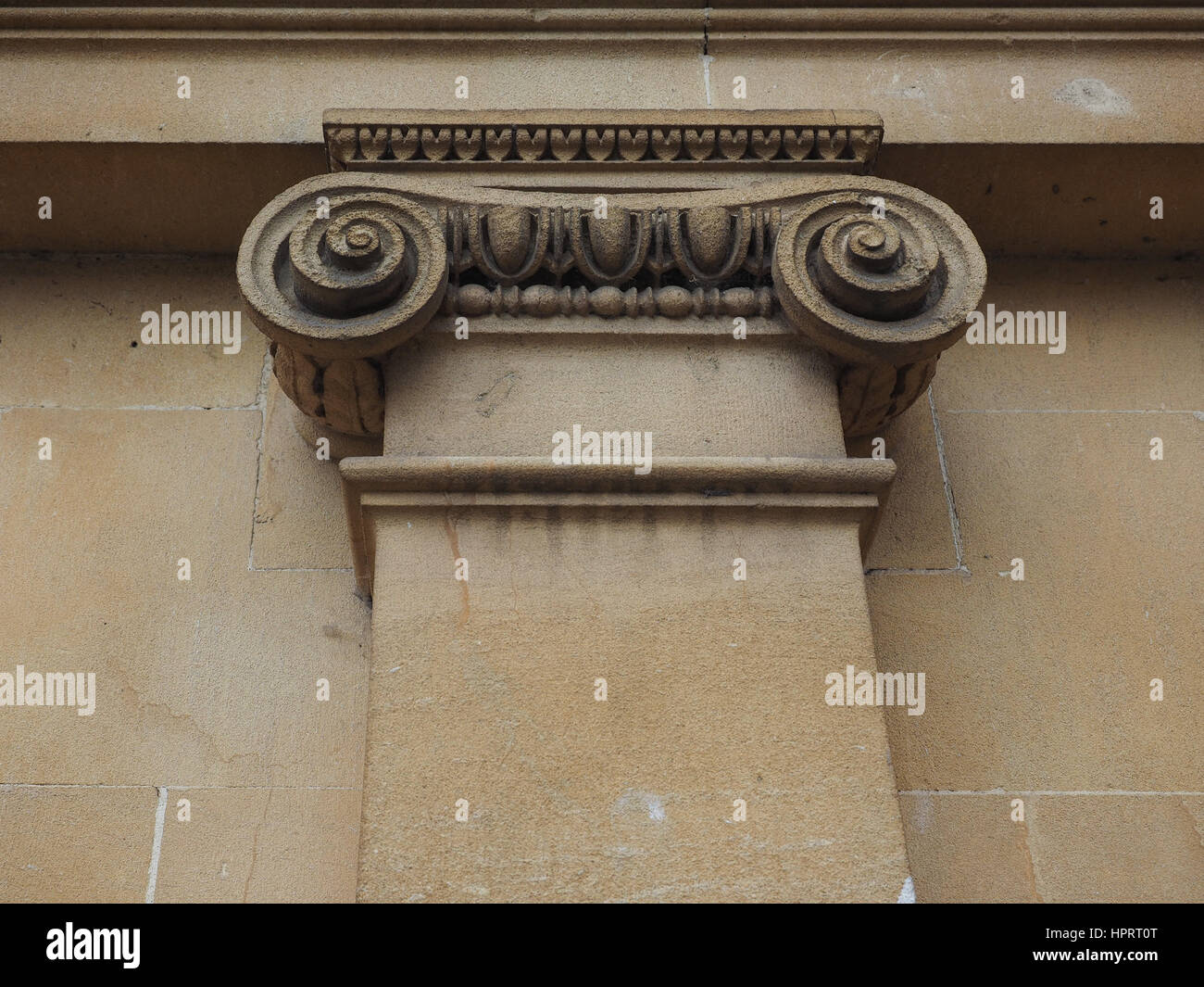 Capital of the ancient Greek Ionic order Stock Photo - Alamy