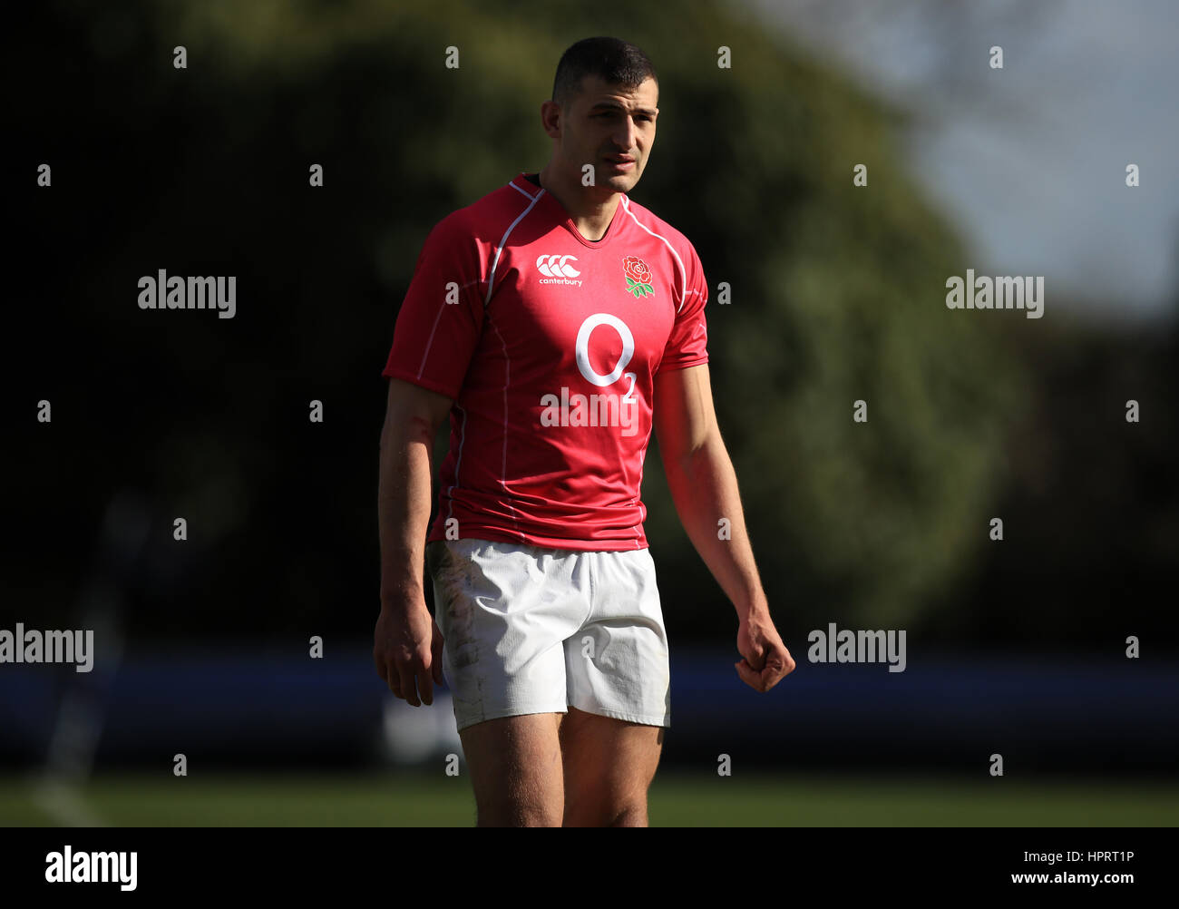 England's Jonny May during the training session at Pennyhill Park ...