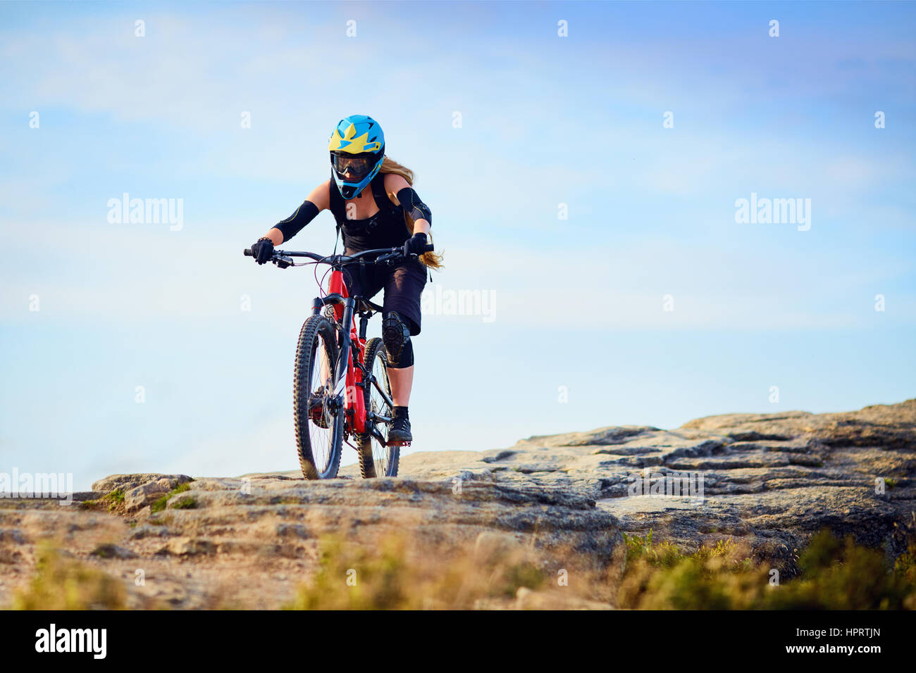 Female woman riding mountain hi-res stock photography and images - Alamy