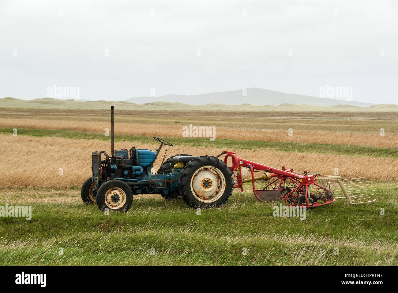 Tractor on Berneray, North Uist, Outer Hebrides Stock Photo - Alamy