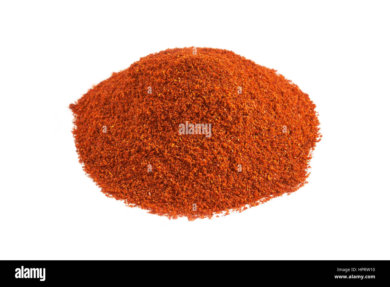 Pile of red paprika powder isolated on white background Stock Photo - Alamy