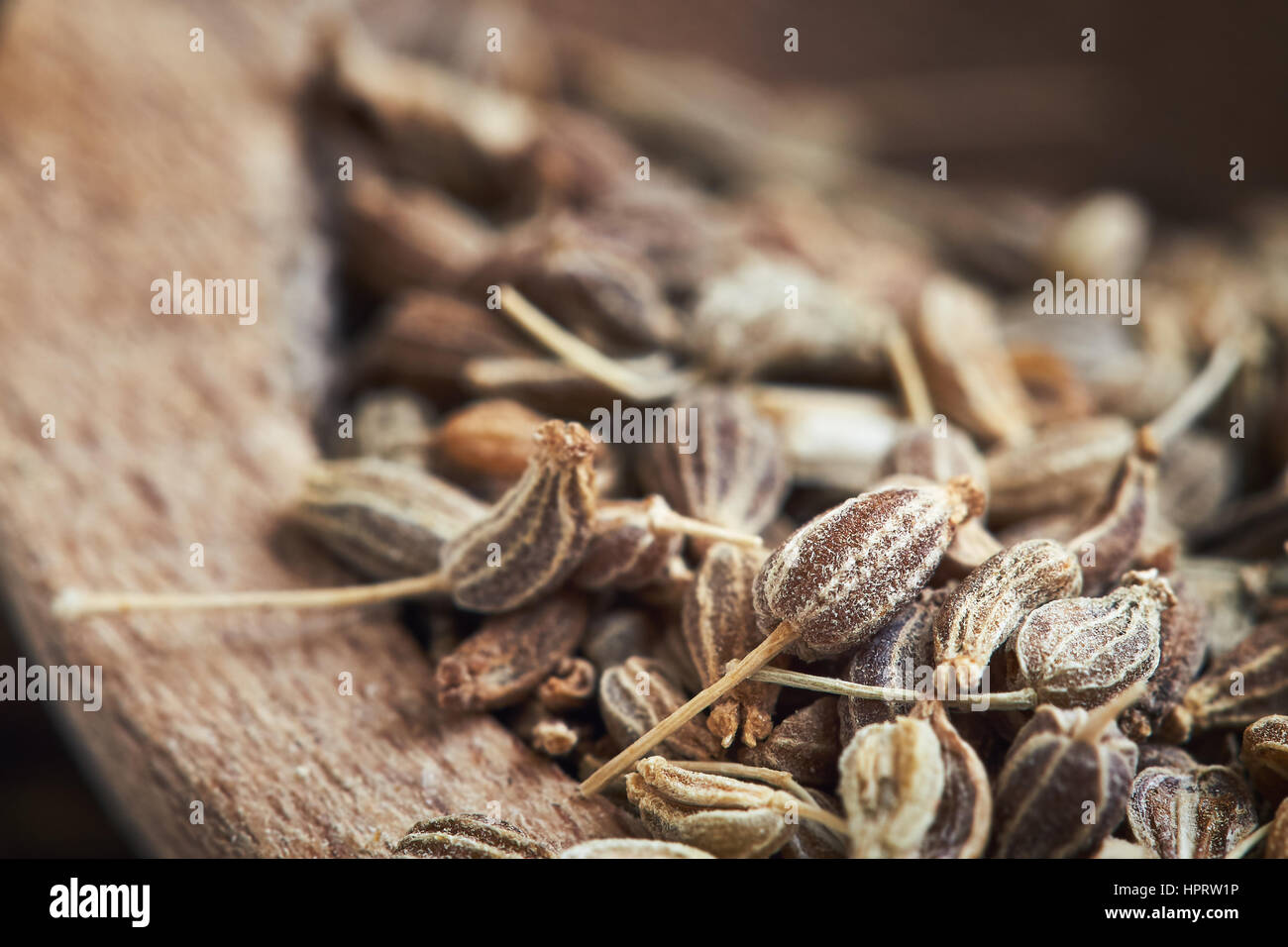 Close-up of dried anise seed (aniseed) in wooden bowl Stock Photo - Alamy