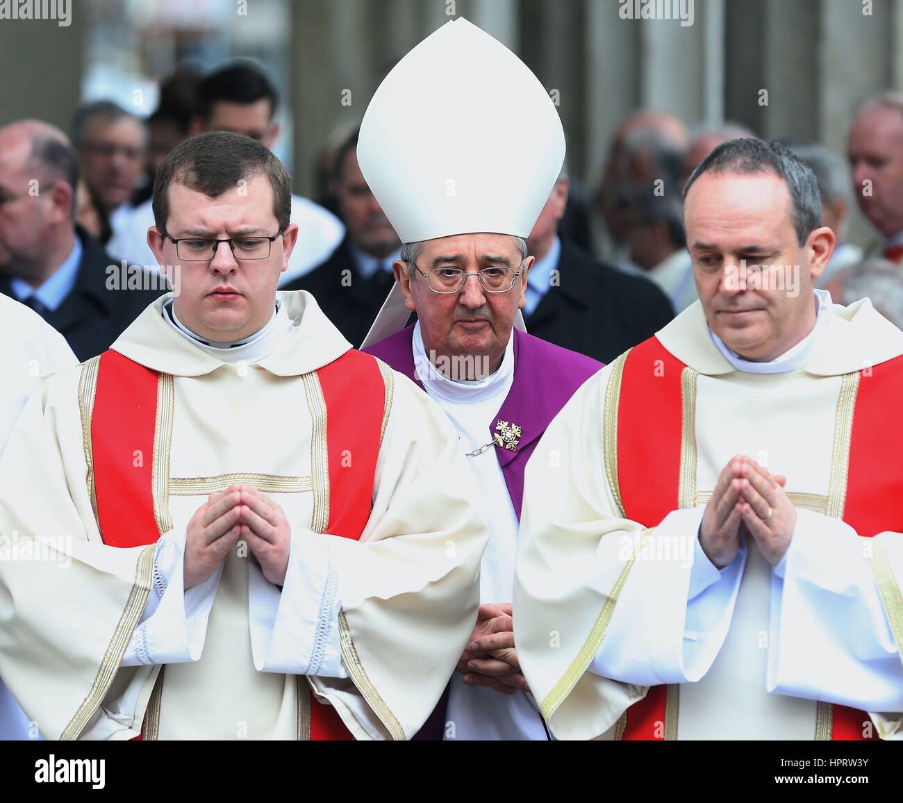 Principal celebrant Archbishop Diarmuid Martin (centre) leads the ...