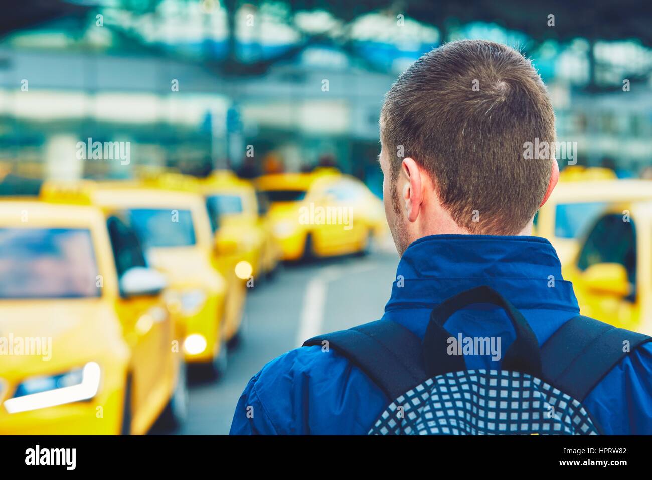 Taxi cab airport hi-res stock photography and images - Alamy