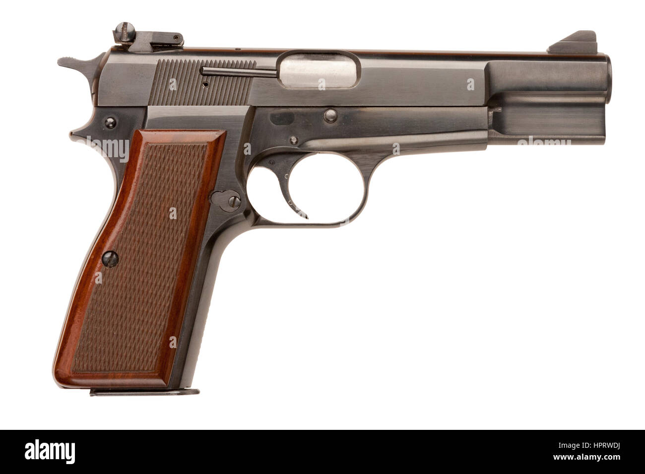 A Belgian-made 9mm semi-automatic military pistol Stock Photo - Alamy