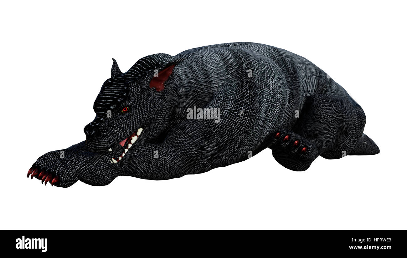 3D rendering of a fantasy gargoyle hound isolated on white background ...