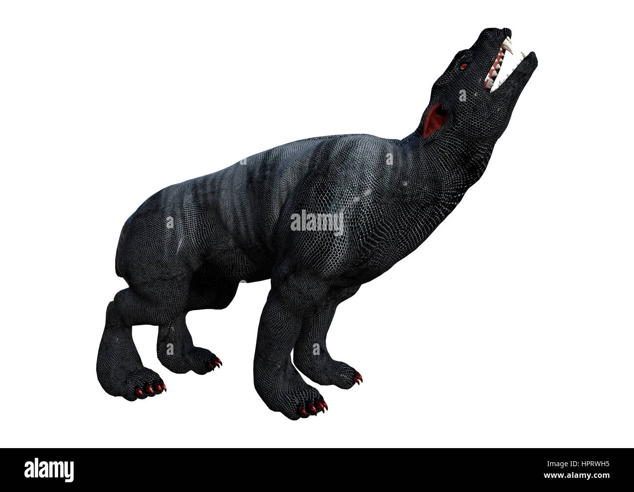 3D rendering of a fantasy gargoyle hound isolated on white background ...