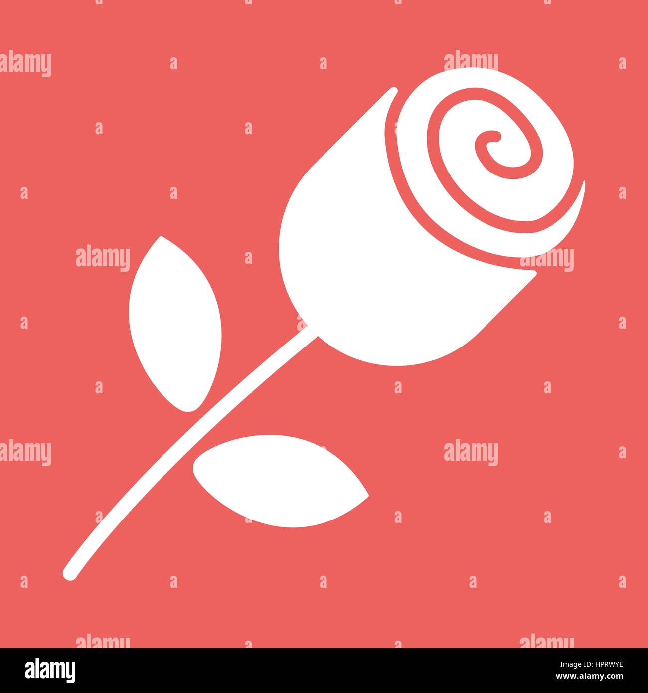 White rose button flat icon illustration EPS10 Stock Vector Image & Art ...