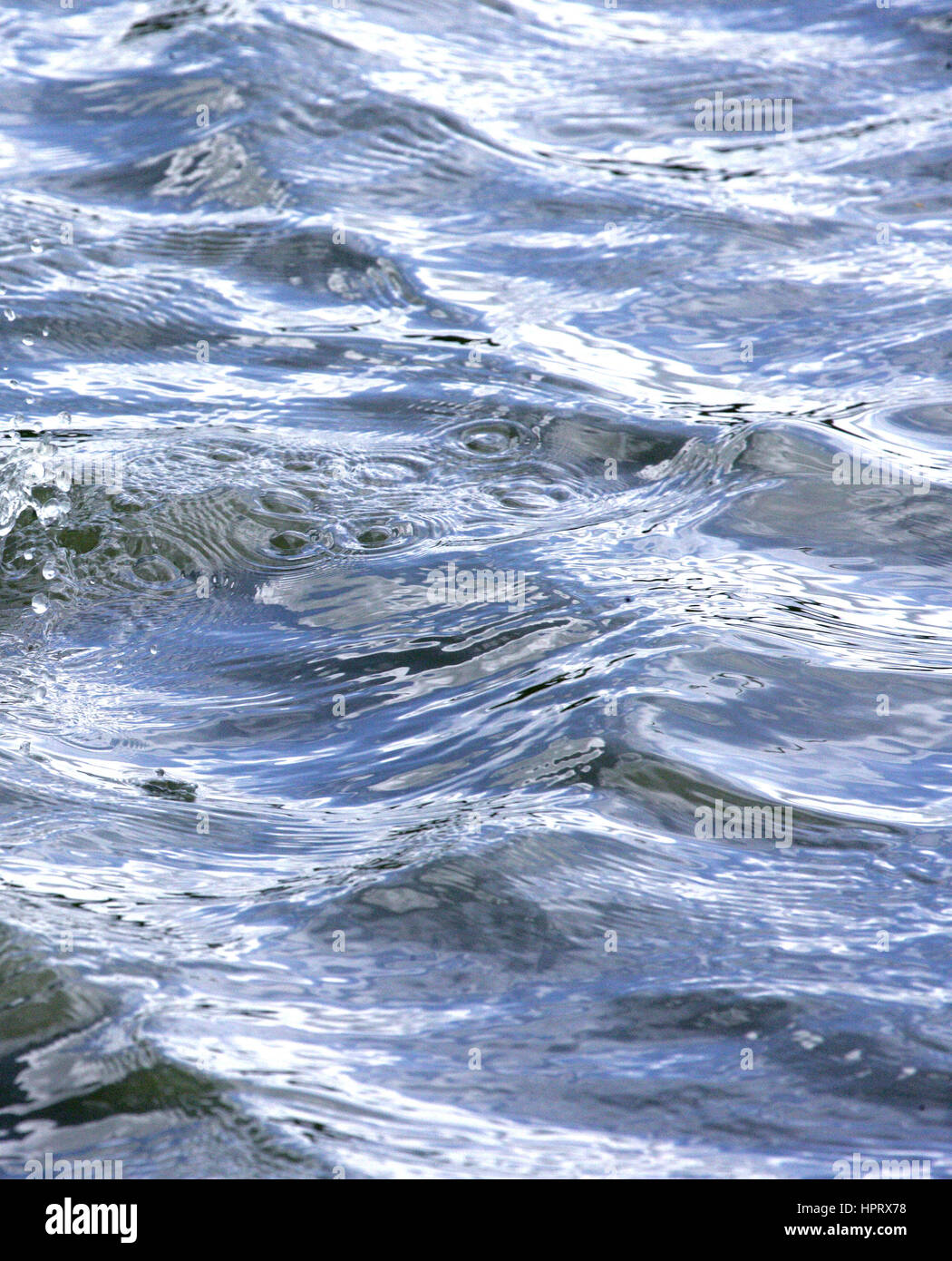 Swirling Water- circles- rapids. The River Dee near Llangollen. Full ...