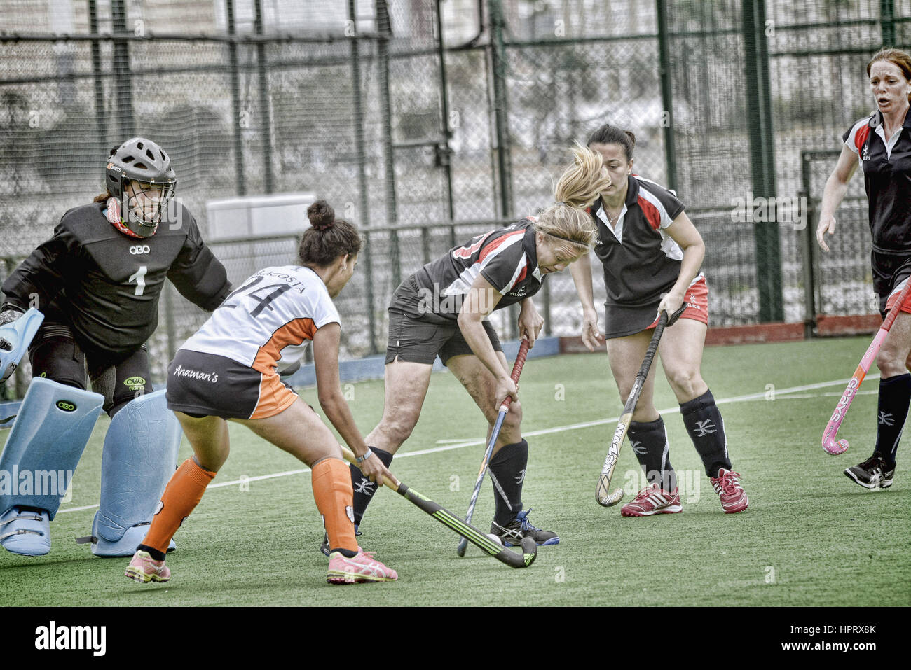 Women's hockey in Gibraltar Stock Photo - Alamy