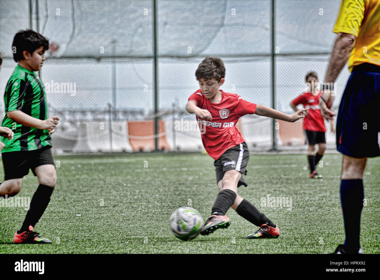 Football in Gibraltar Stock Photo - Alamy