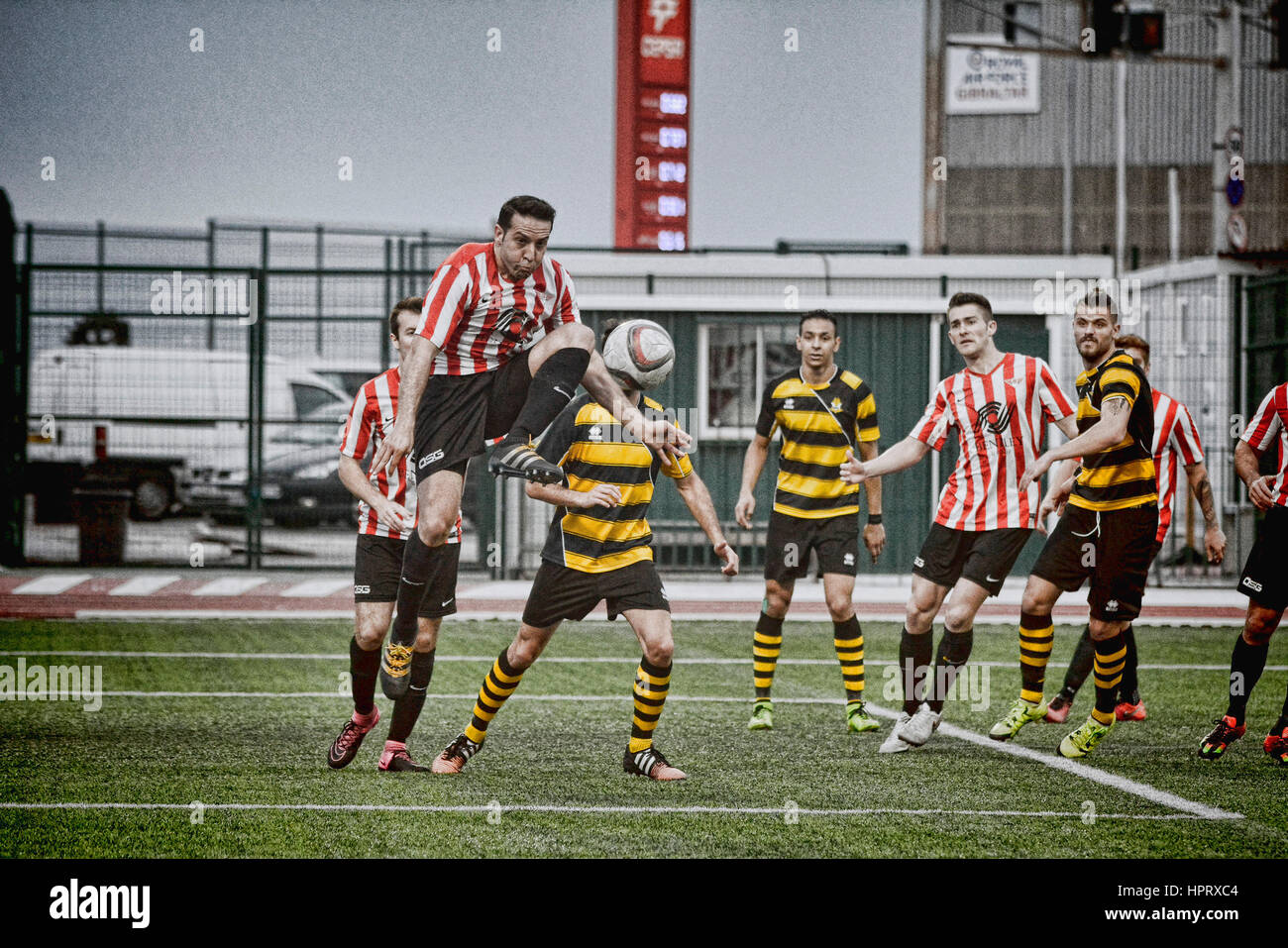 Football in Gibraltar Stock Photo - Alamy