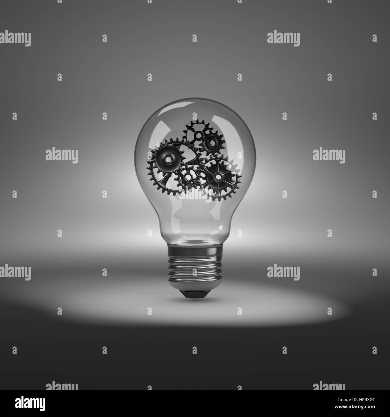 Gear light bulb hi-res stock photography and images - Alamy
