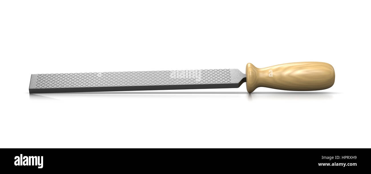 One Single Rasp on White Background 3D Illustration Stock Photo - Alamy