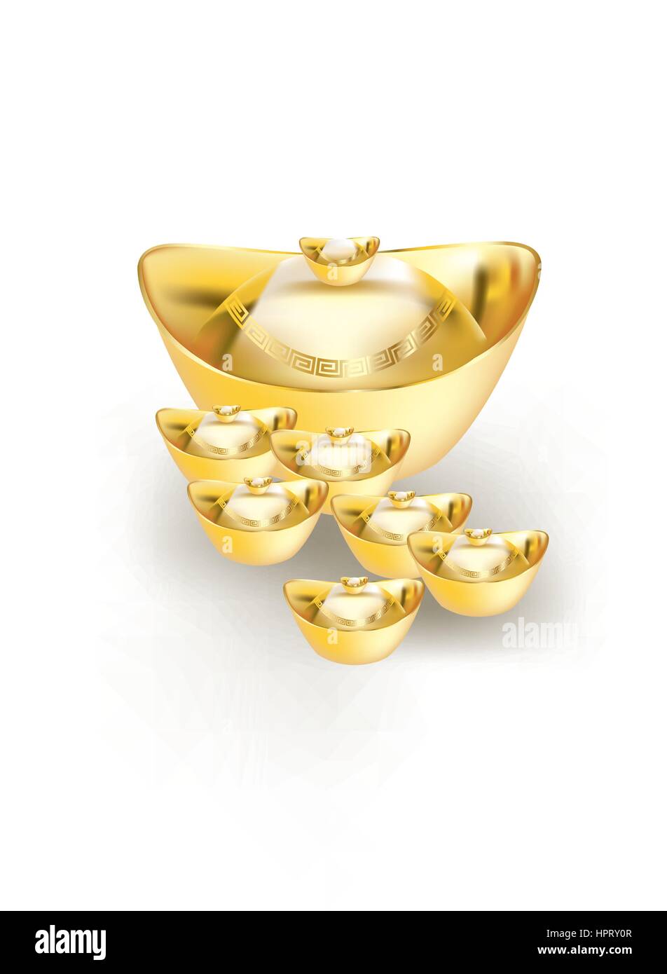 Chinese pattern vector gold Cut Out Stock Images & Pictures - Alamy