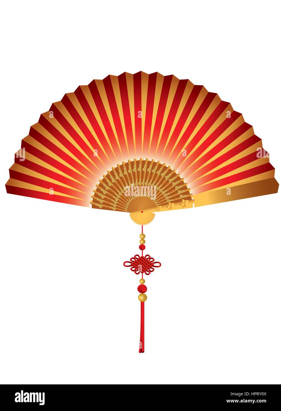 Gold fan japanese Stock Vector Images - Alamy