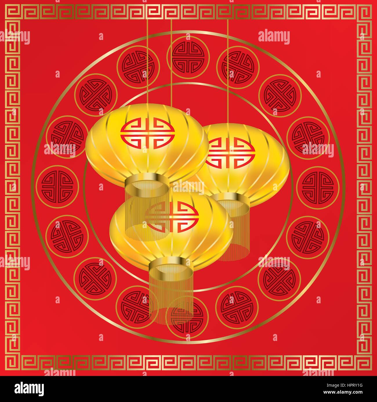 Lanterns on chinese new Stock Vector Images - Alamy