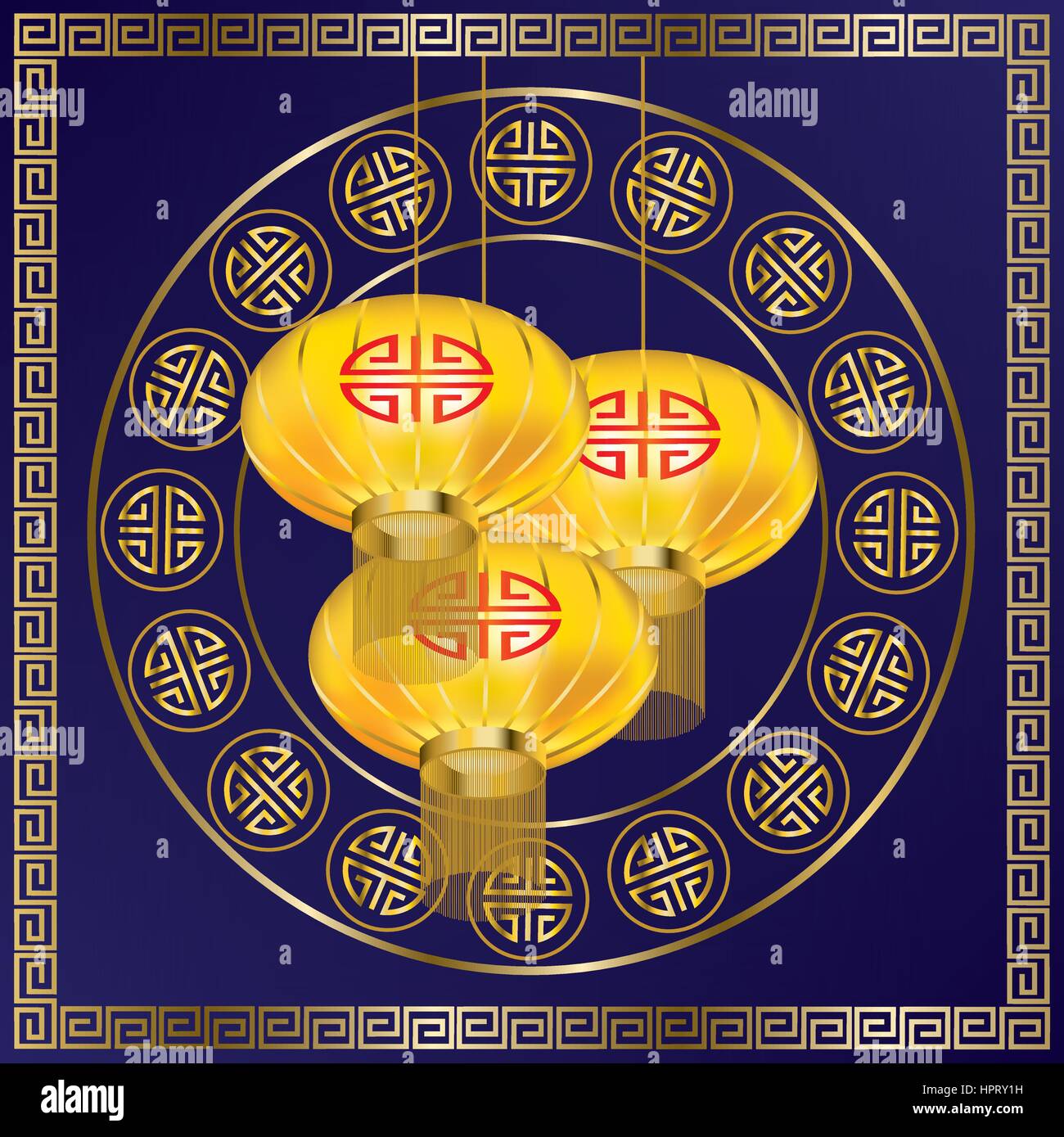 Lanterns on chinese new Stock Vector Images - Alamy