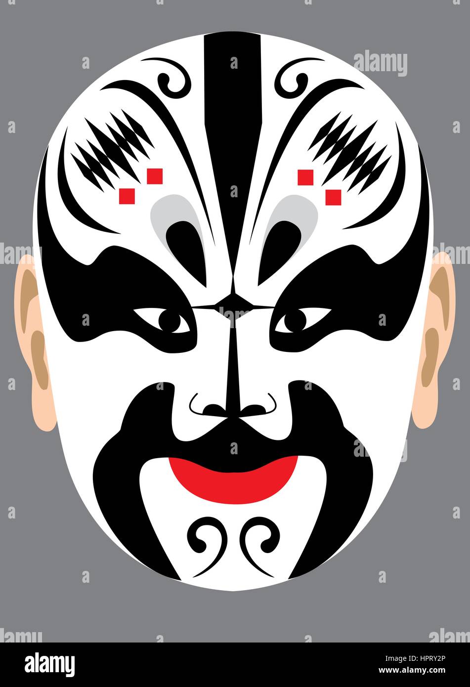 Chinese opera masks Stock Vector Images - Alamy