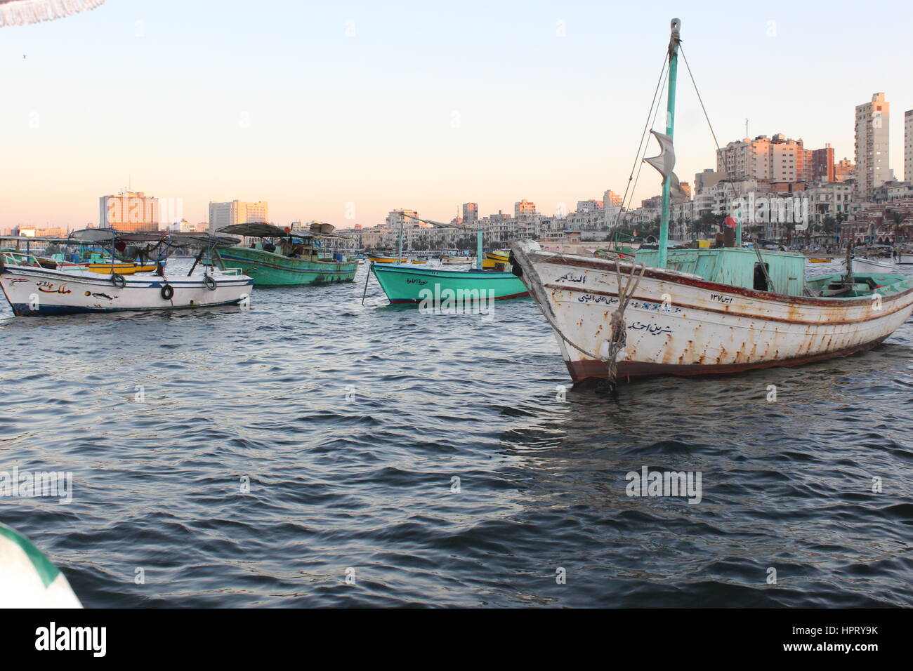 boats on Alexandria beach Stock Photo - Alamy