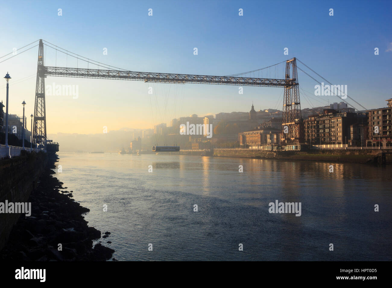 Suspension bridge in Basque country Stock Photo - Alamy
