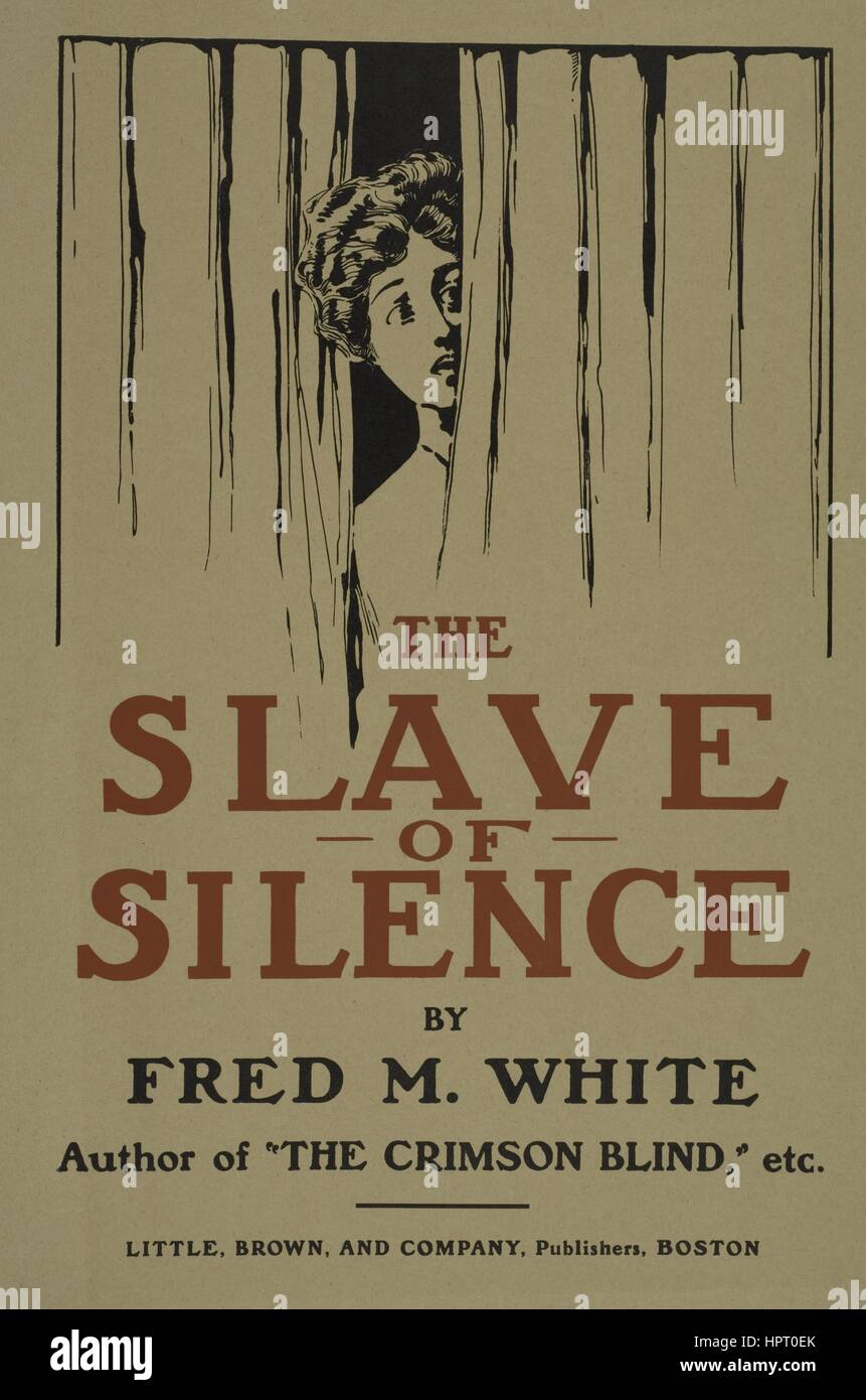 Poster advertisement for a book titled The Slave of Silence by Fred M ...