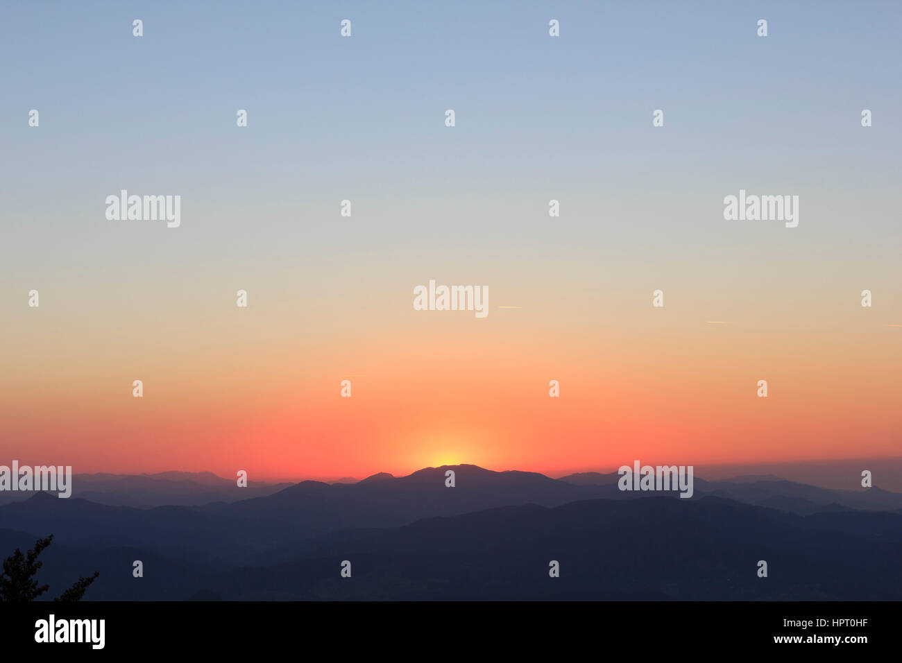 Simple beautiful sunset Stock Photo - Alamy