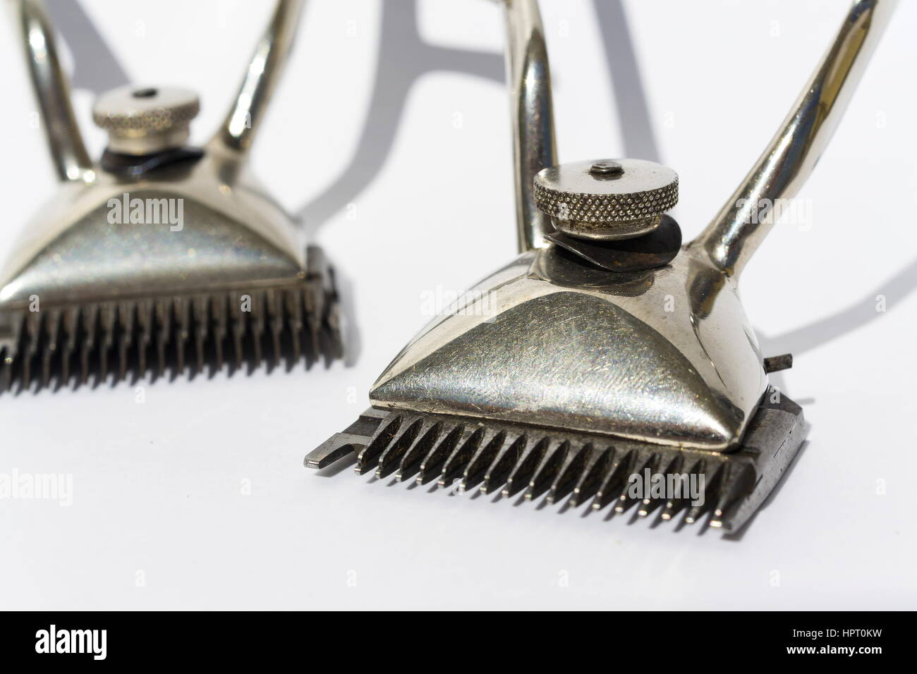 Vintage hair clippers isolated on white background Stock Photo - Alamy