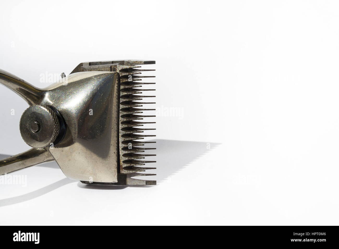 Vintage hair clippers isolated on white background Stock Photo - Alamy