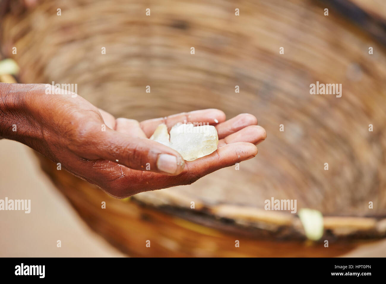 Man is showing moonstone - Moonstone mine in Sri Lanka Stock Photo - Alamy