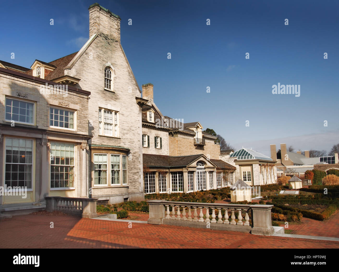 Rochester, New York, USA. February, 22, 2017. Mansion and gardens of ...