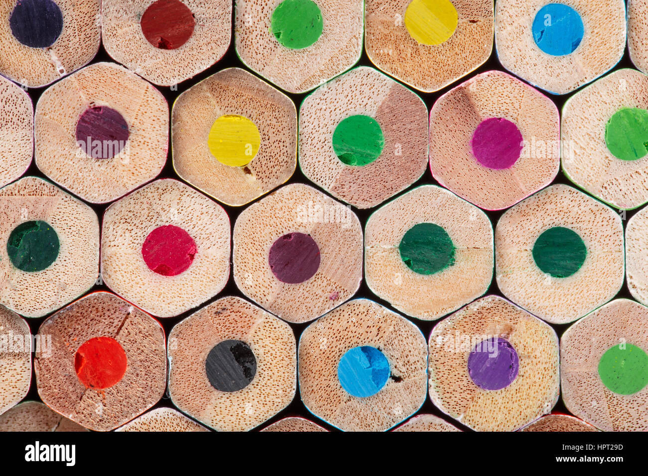 close up of an assortment of colored pencils tips. Background of colorful pencils. Creative idea ...