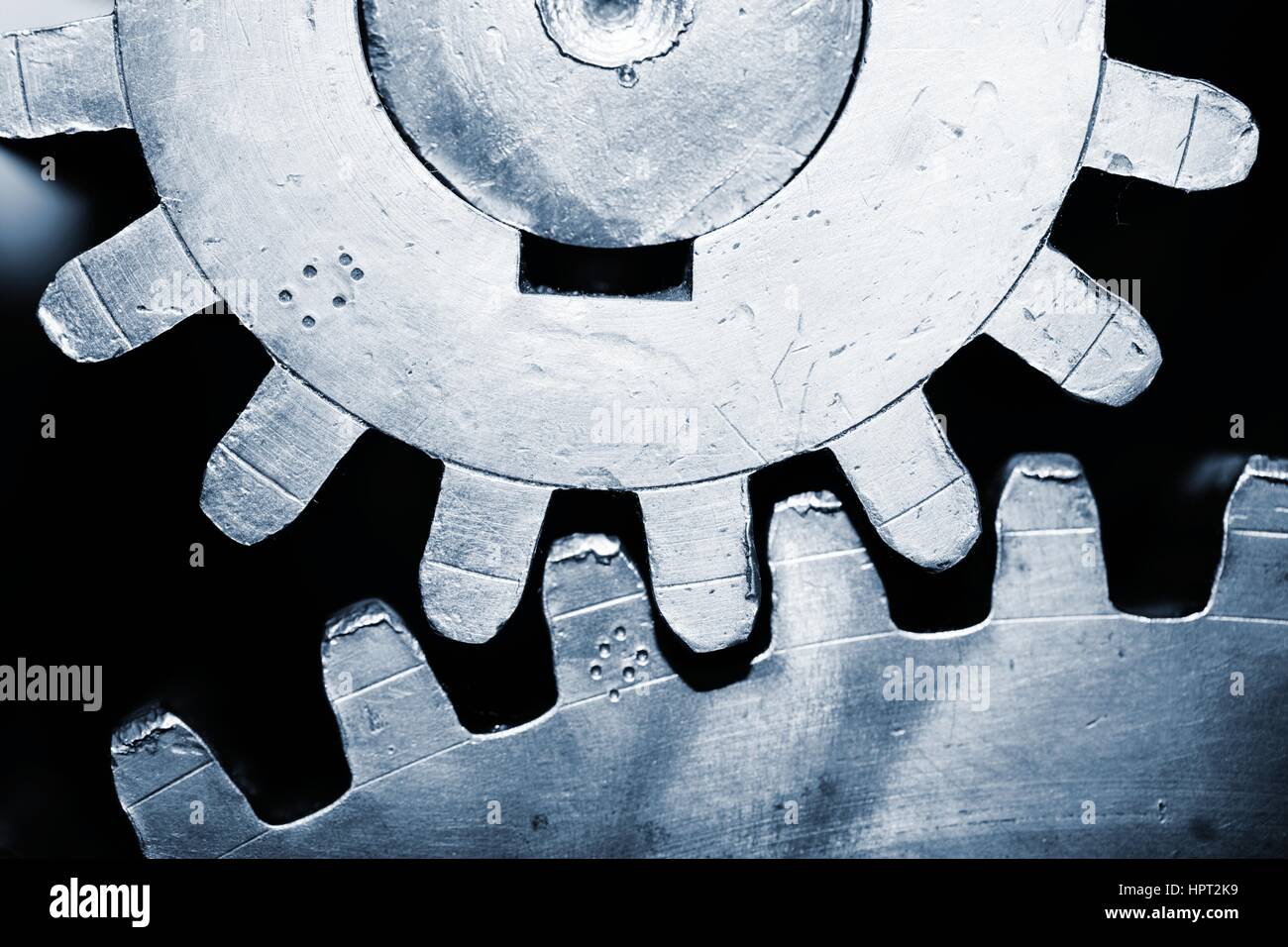 Large cog wheels in the motor Stock Photo - Alamy