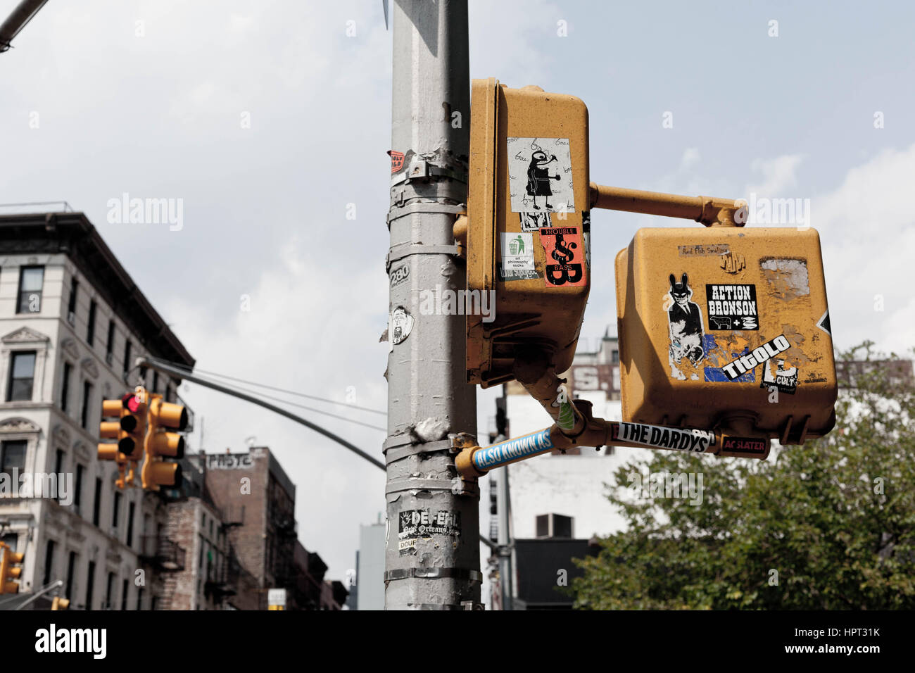 Street pole stickers hi-res stock photography and images - Alamy