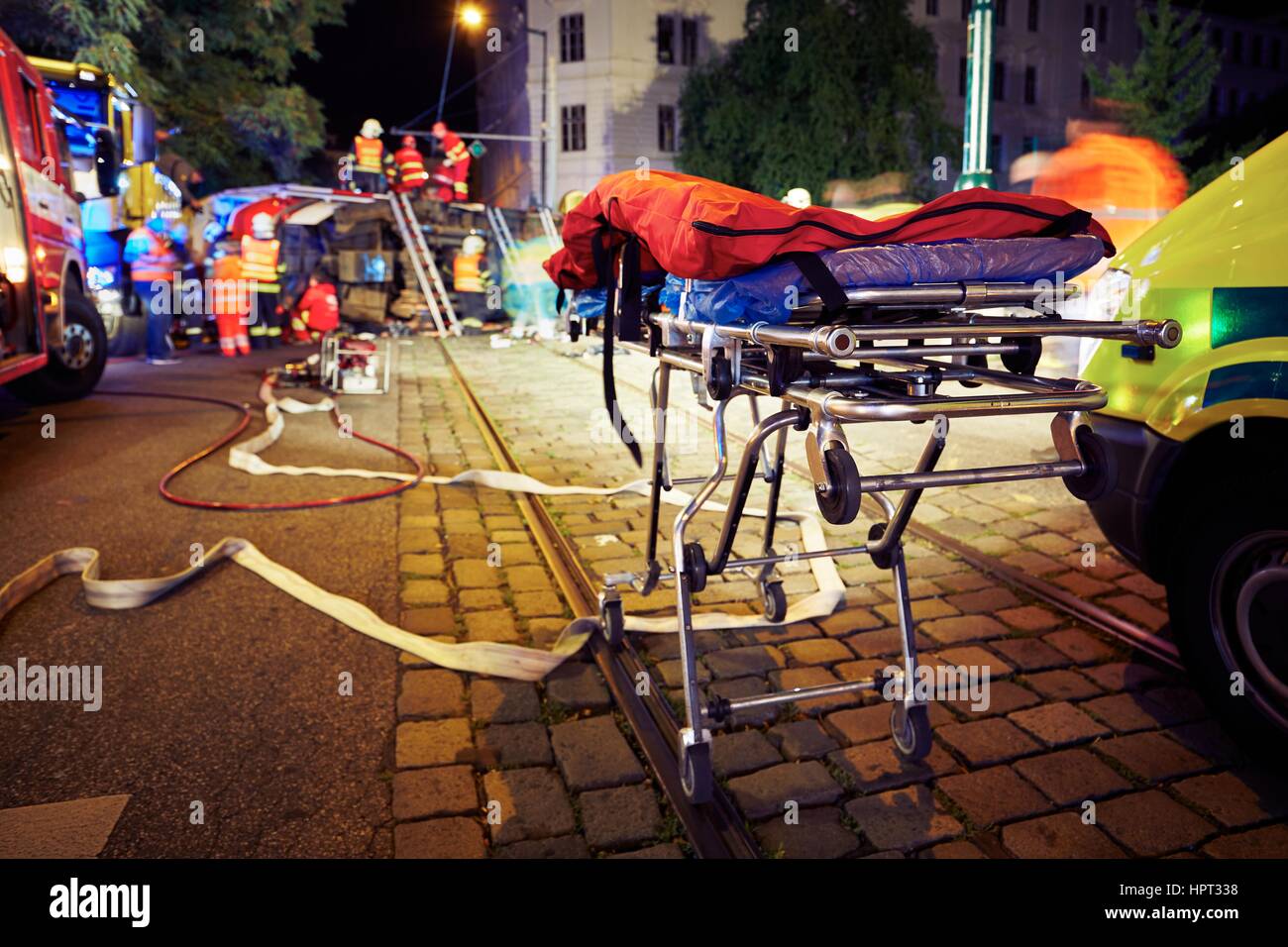 Tram car accident hi-res stock photography and images - Alamy