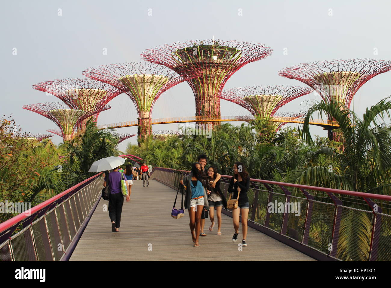 Modern flower structure in Gardens by the Bay, Singapore Stock Photo ...
