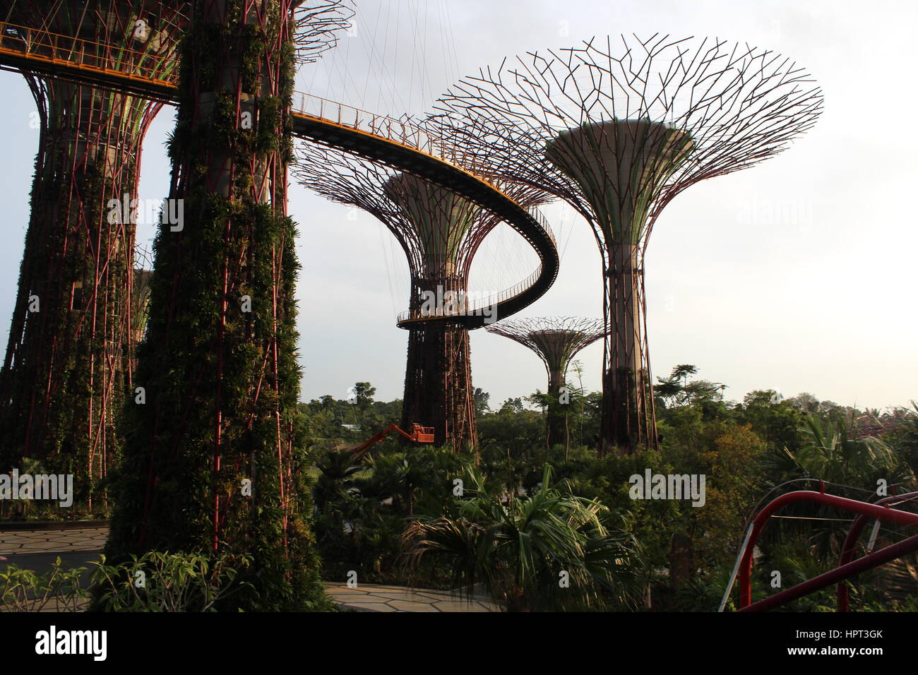 Modern flower structure in Gardens by the Bay, Singapore Stock Photo ...