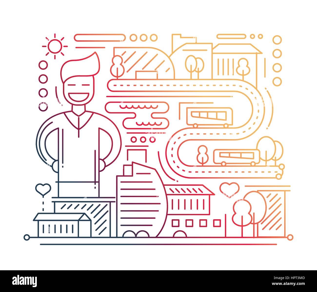 City gradient Cut Out Stock Images & Pictures - Alamy