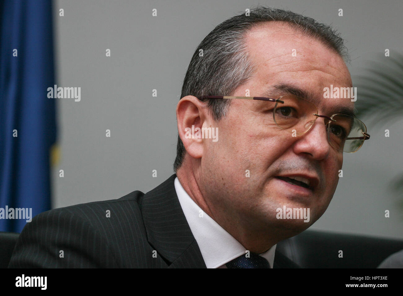 Bucharest, Romania, July 22, 2009: Emil Boc, the mayor of Cluj-Napoca ...