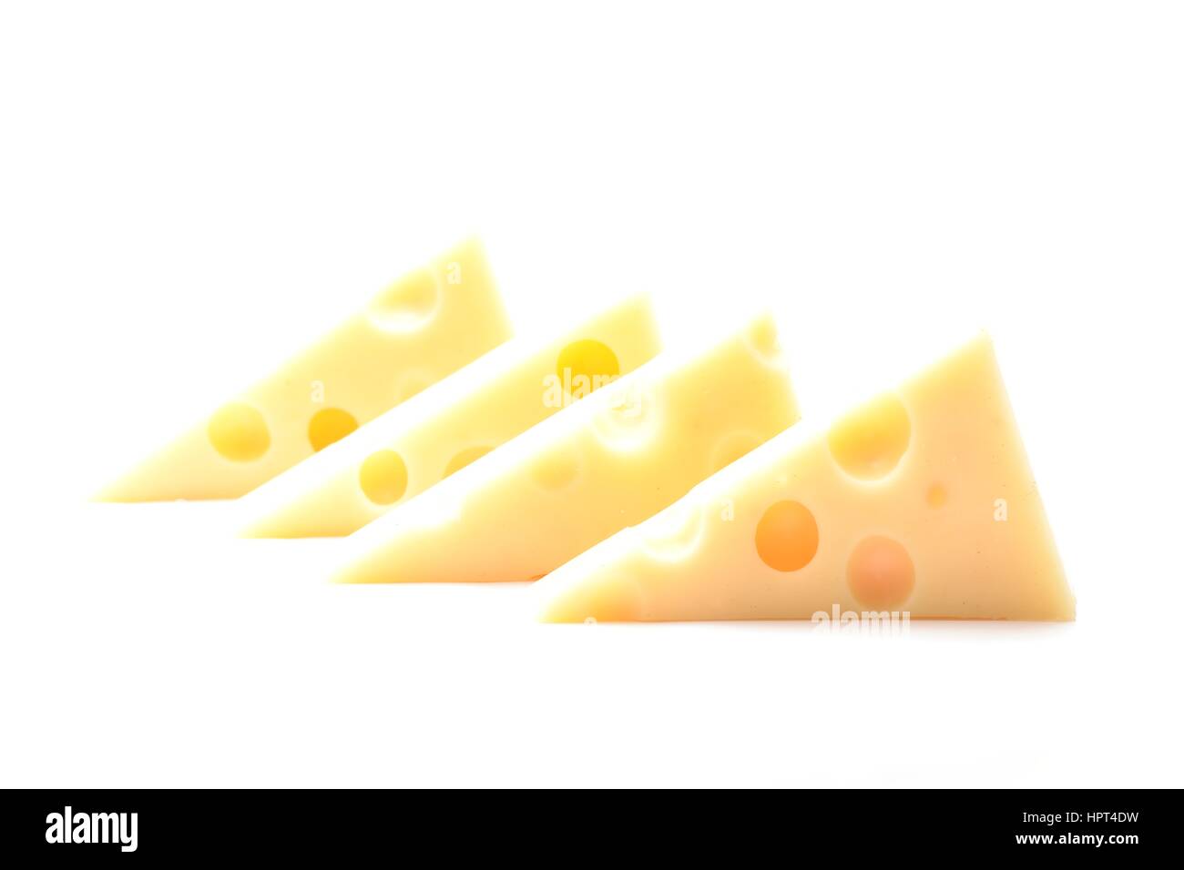 emmental cheese isolated on white background Stock Photo - Alamy