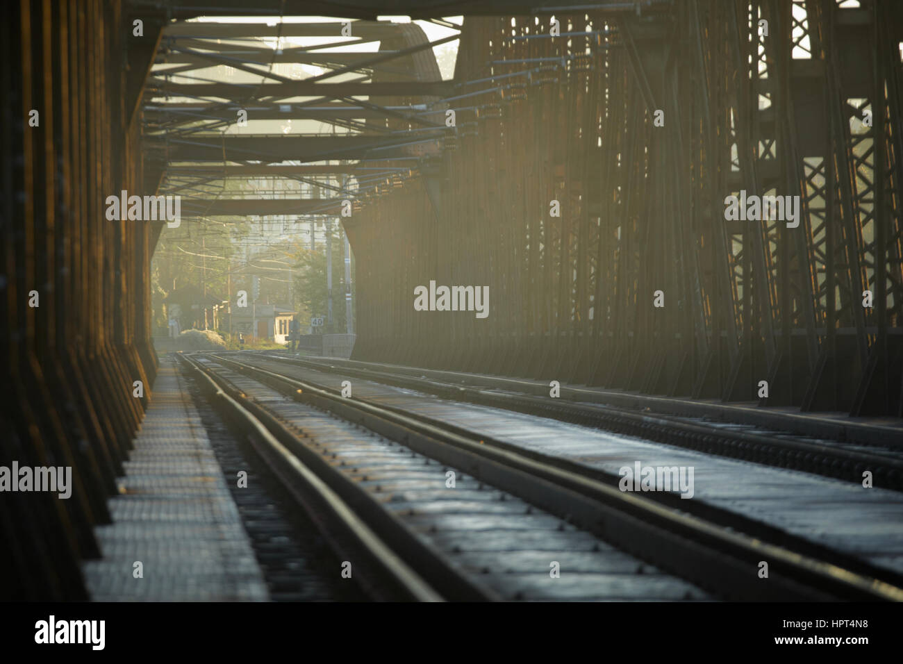 Old railway bridge, Prague Stock Photo - Alamy