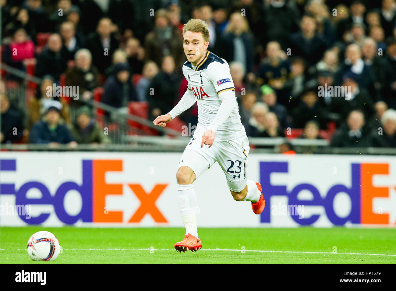 London, UK. 23rd Feb, 2017. Christian Eriksen (Tottenham) Football ...