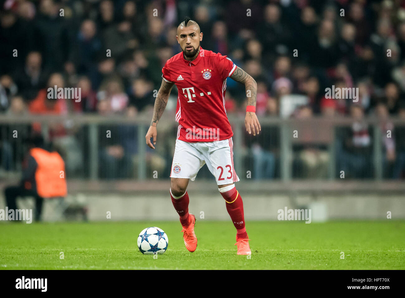Munich's Arturo Vidal, photographed during the UEFA Champions League ...