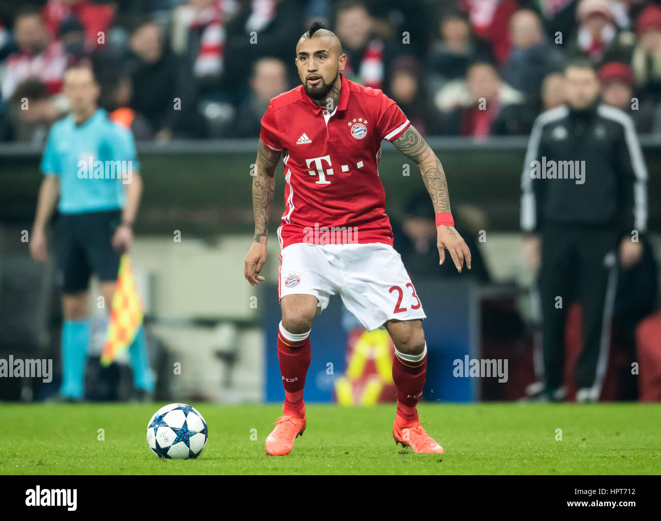 Munich's Arturo Vidal, photographed during the UEFA Champions League ...