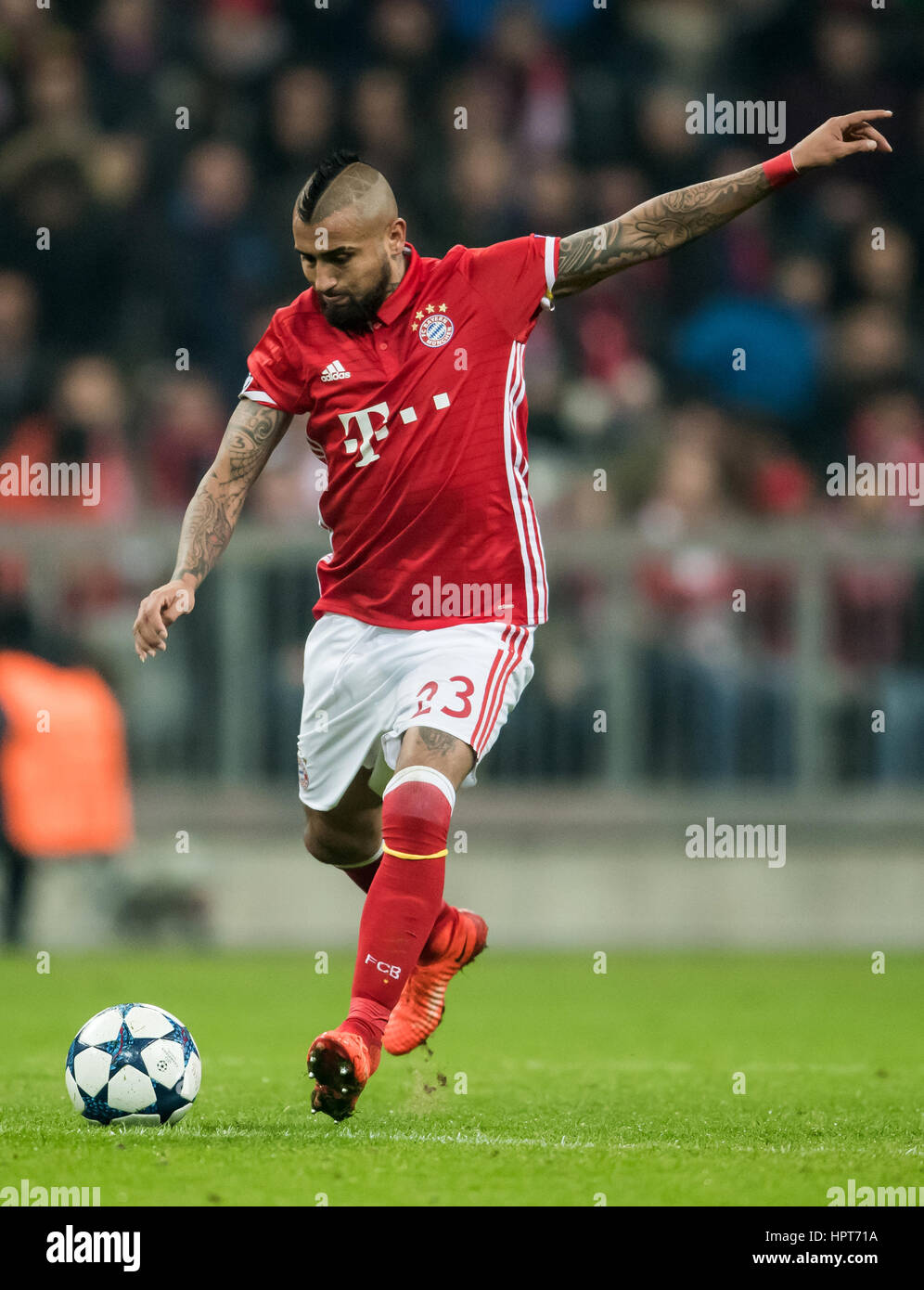 Munich's Arturo Vidal, photographed during the UEFA Champions League ...