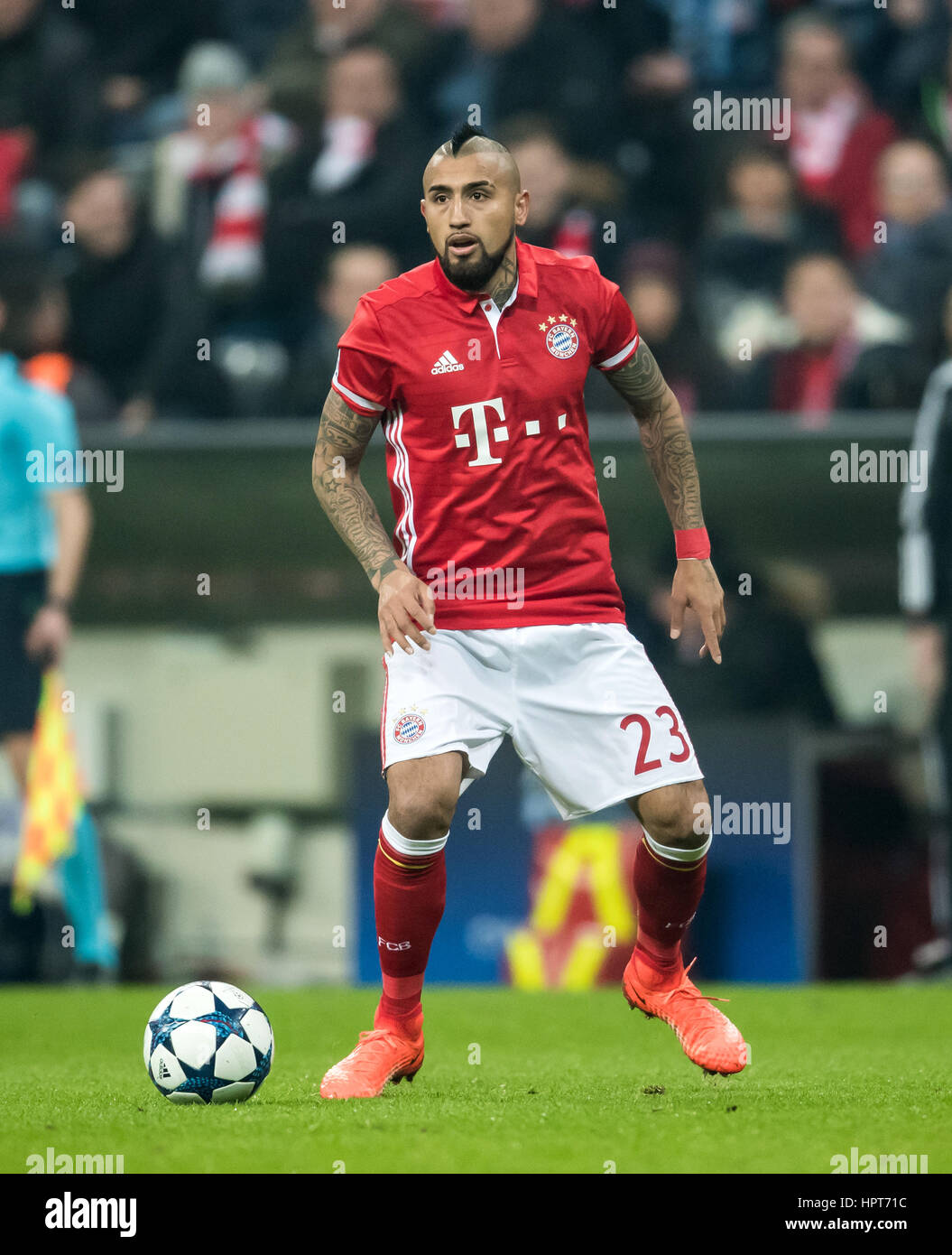 Munich's Arturo Vidal, photographed during the UEFA Champions League ...