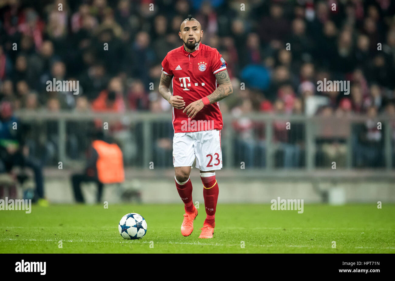 Munich's Arturo Vidal, photographed during the UEFA Champions League ...